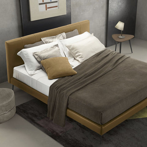 gamma clio night bed | modern headboard | leather – www.softsquare.com